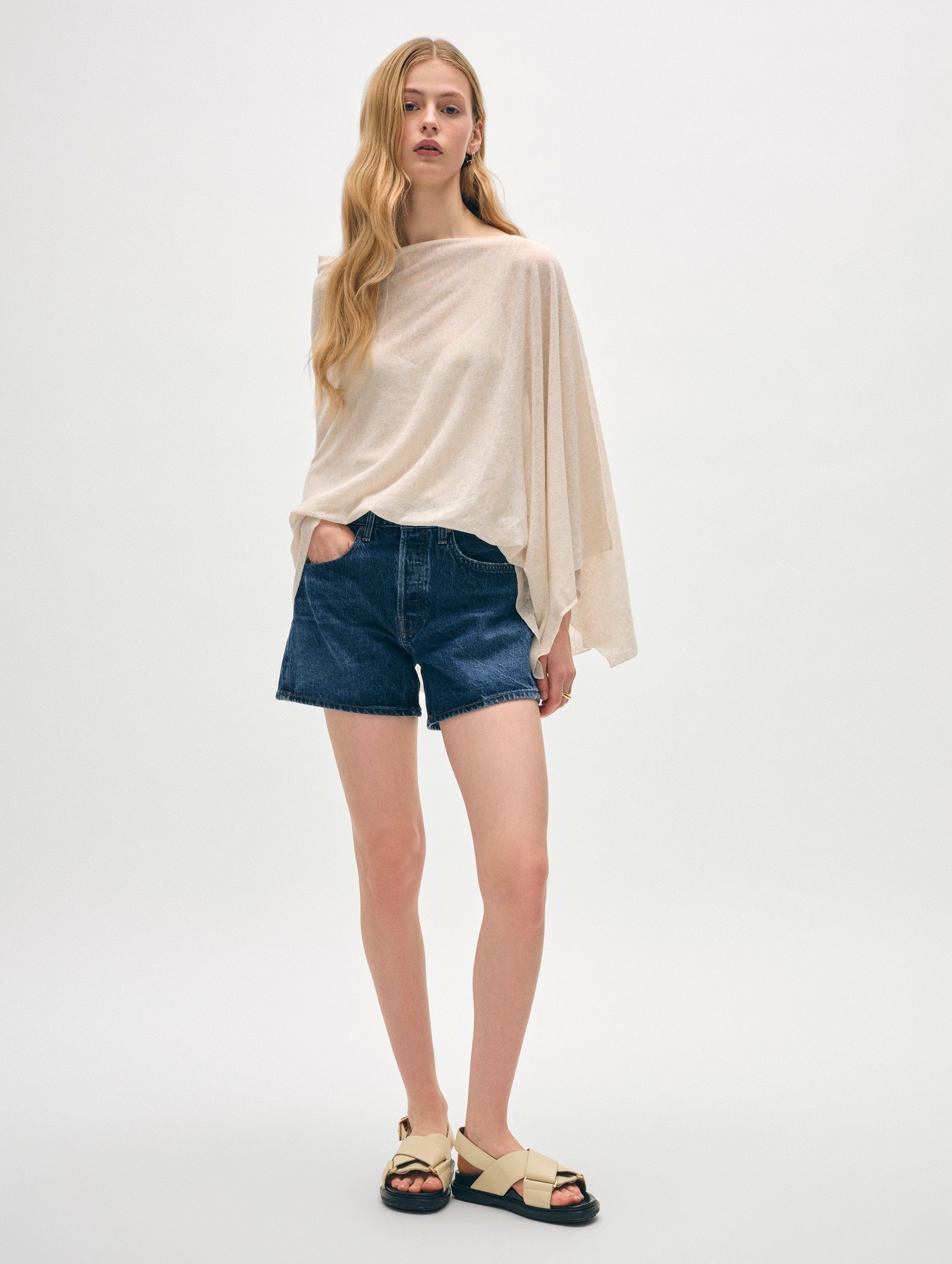 Calico Cream Linen Gauze Poncho – Fourteenth Boutique